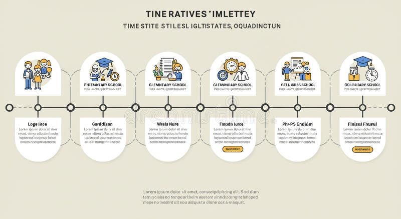 Infographic Depicting a Timeline of Educational Milestones. it Features ...