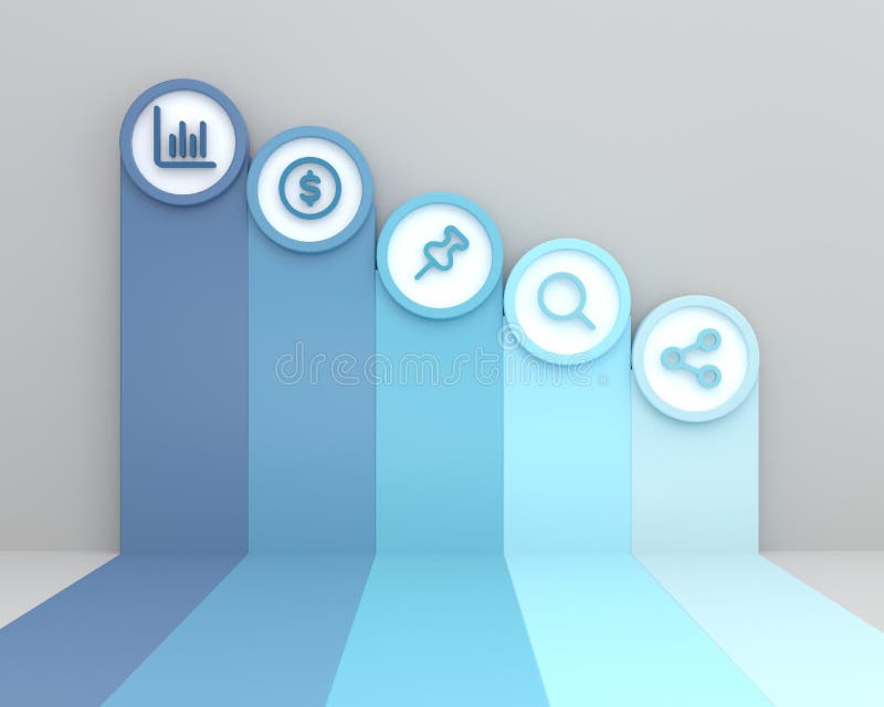 Infographic Design, Bar Chart Rising on the Wall, Presentation Template ...