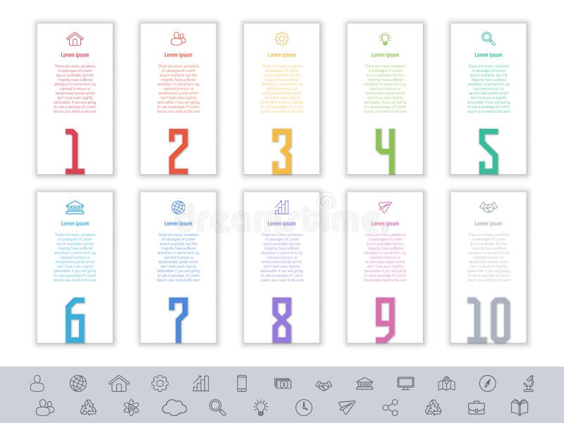 Infographic Design Business Concept with 10 Steps Stock Vector ...
