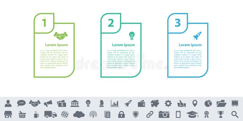 Infographic Design Business Concept with 3 Steps Stock Vector ...