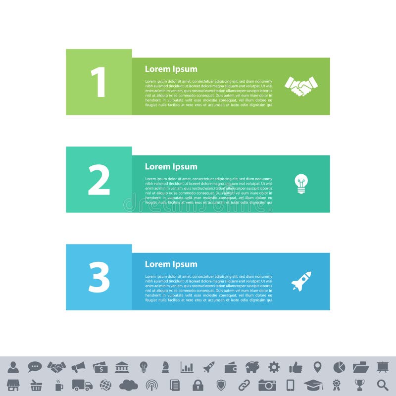 Infographic Design Business Concept with 3 Steps Stock Vector ...