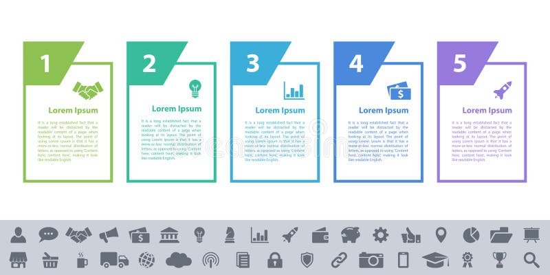 Infographic Design Business Concept with 5 Steps Stock Vector ...
