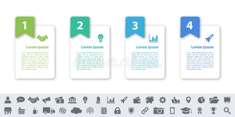 Infographic Design Business Concept with 4 Steps Stock Vector ...