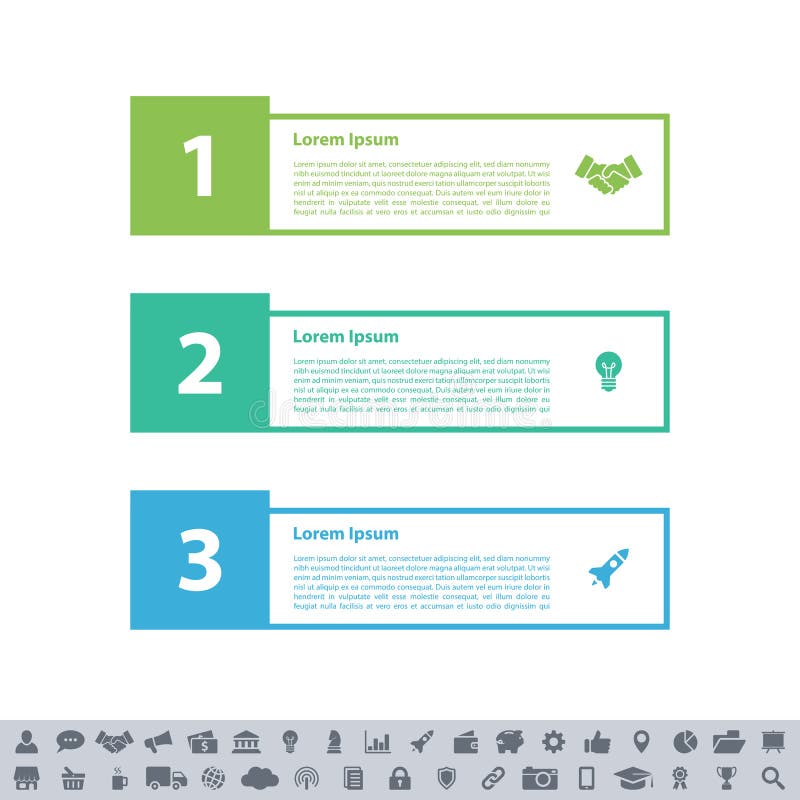 Infographic Design Business Concept with 3 Steps Stock Vector ...