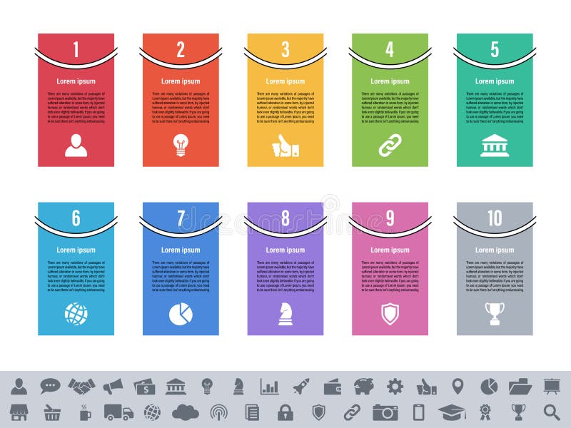 Infographic Design Business Concept with 10 Steps Stock Vector ...