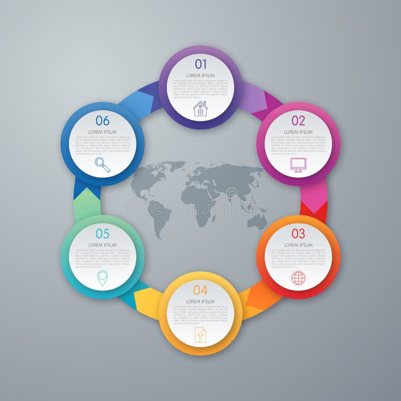 Infographic Design with Colored Stock Vector - Illustration of ...