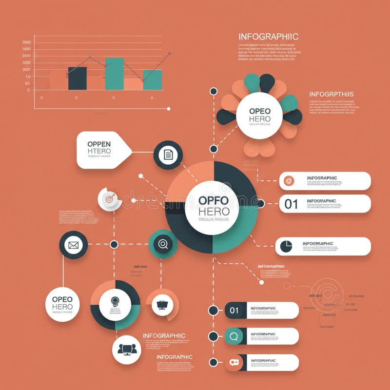 Infographic Design Featuring a Complex Layout with Circular and ...