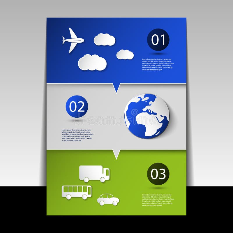 Infographic Flyer and Brochure Elements for Business Data Visualization ...