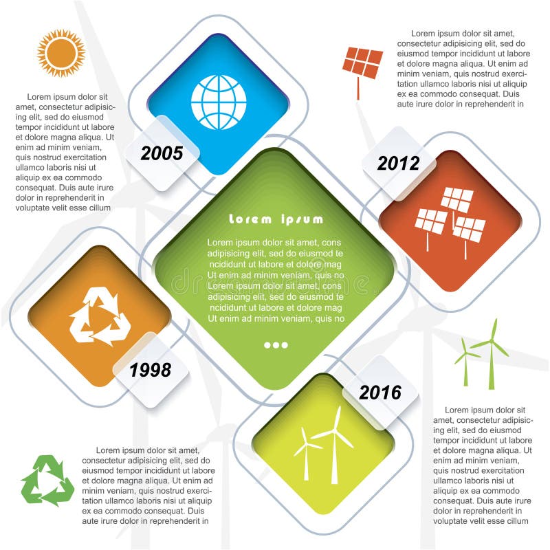 Infographic Design, Green Energy Stock Vector - Illustration of ...