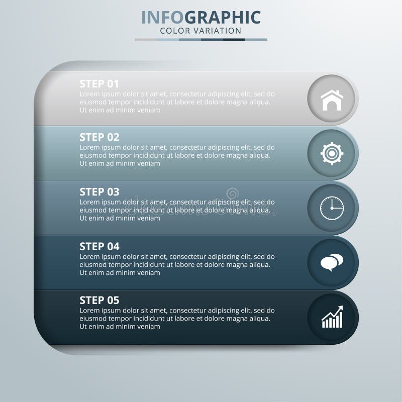 Infographic Design on the Grey Background Stock Vector - Illustration ...