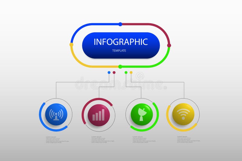 Infographic Design On The Grey Background. Eps 10 Vector Stock Vector ...