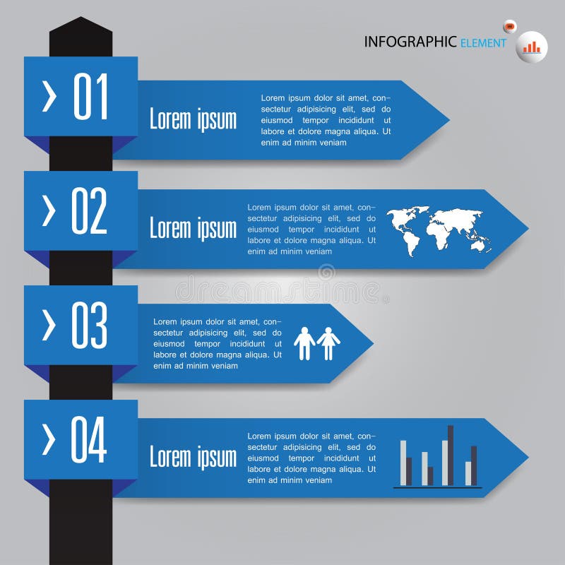 Infographic Design on the Grey Background. Eps 10 Vector File. Stock ...