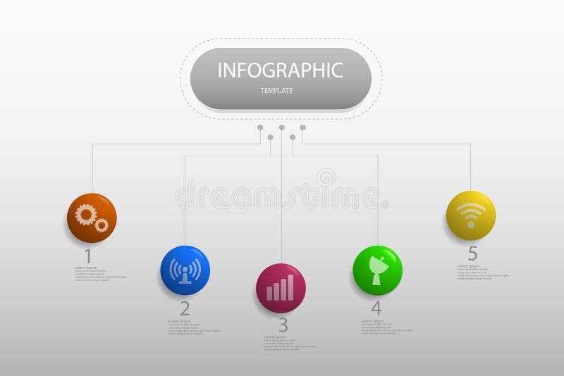 Infographic Design on the Grey Background. Eps 10 Vector Stock Vector ...