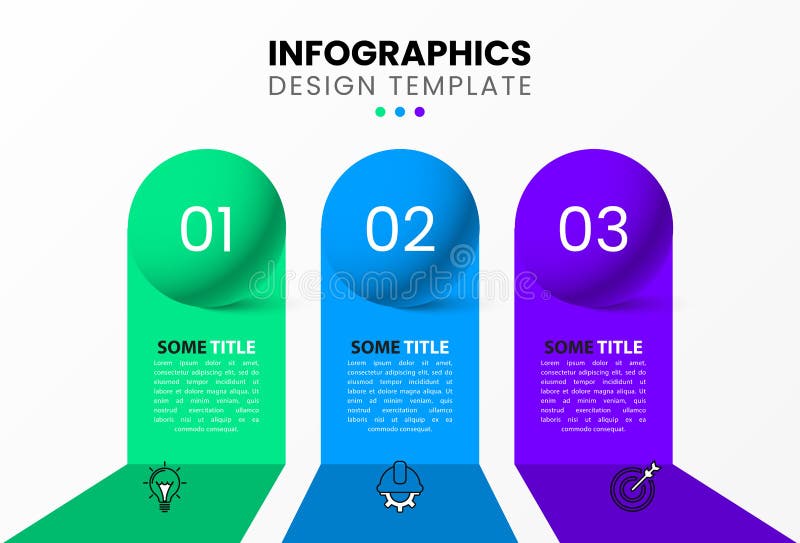 Infographic Design with Icons and 3 Options or Steps. Marbles with ...