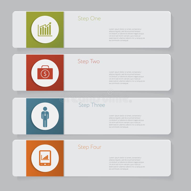 Infographic. Design Number Banners Template Graphic or Website Layout ...