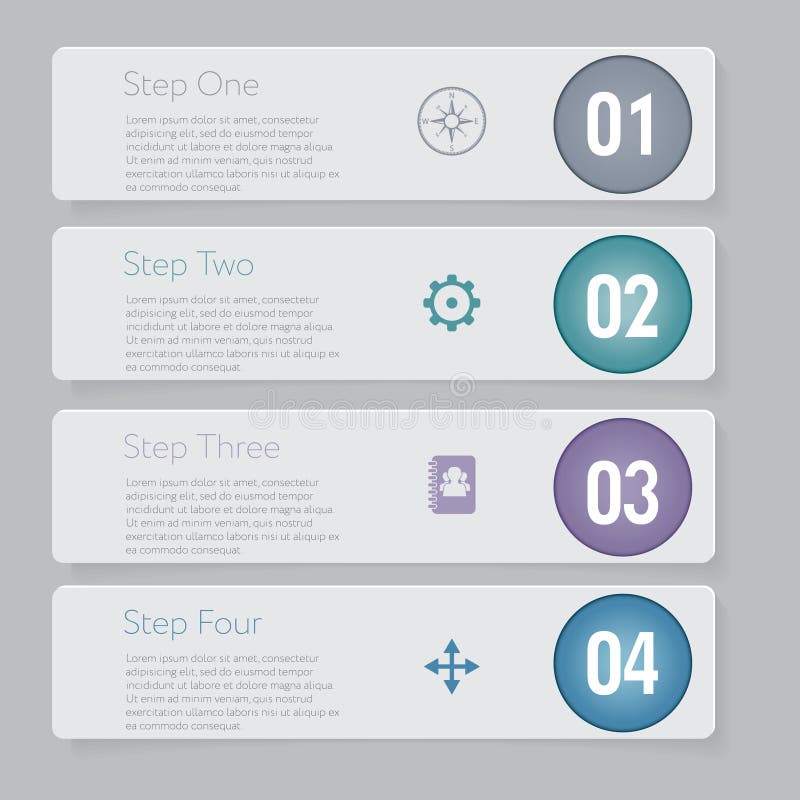 Infographic. Design Number Banners Template Graphic or Website Layout ...