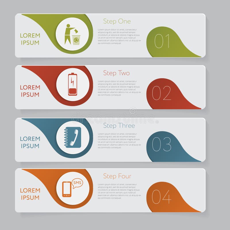 Infographic. Design Number Banners Template Graphic or Website Layout ...
