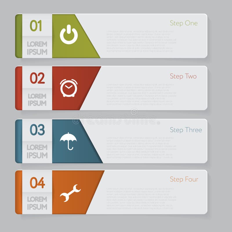 Infographic. Design Number Banners Template Graphic or Website Layout ...