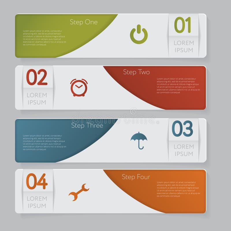 Infographic. Design Number Banners Template Graphic or Website Layout ...