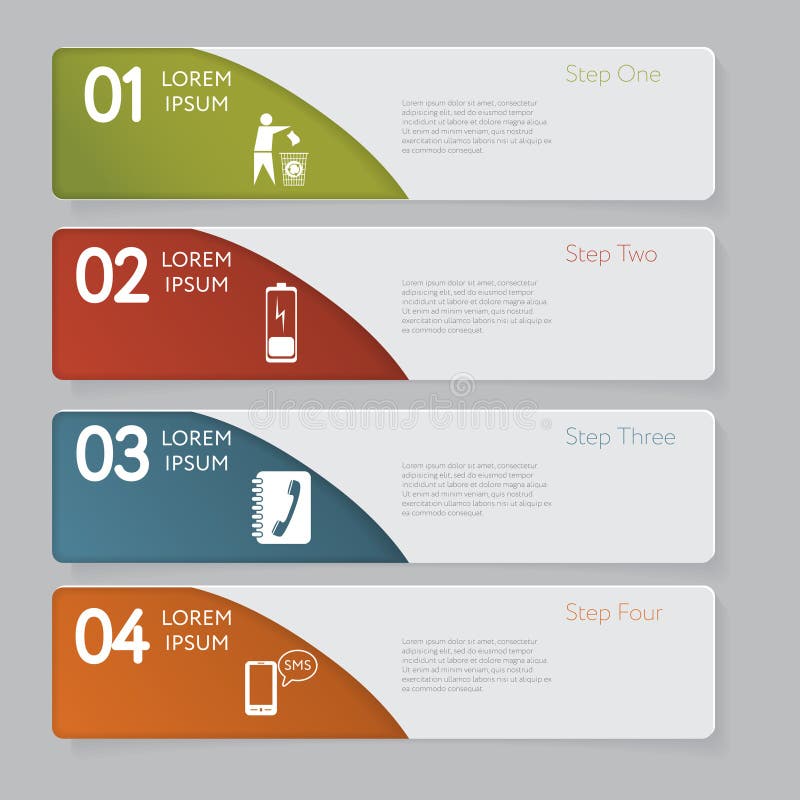 Infographic. Design Number Banners Template Graphic or Website Layout ...