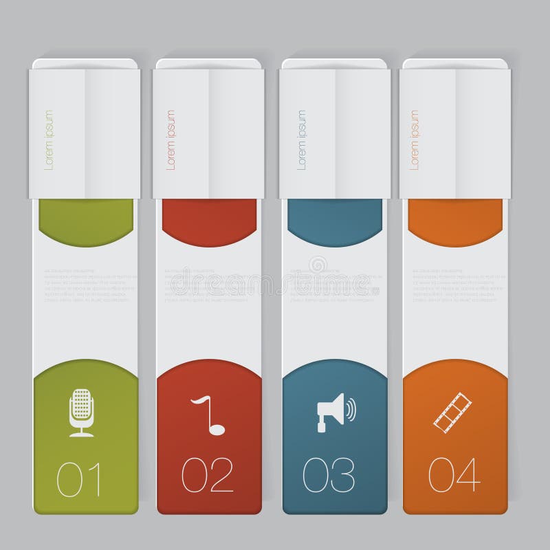 Infographic. Design Number Banners Template Graphic or Website Layout ...