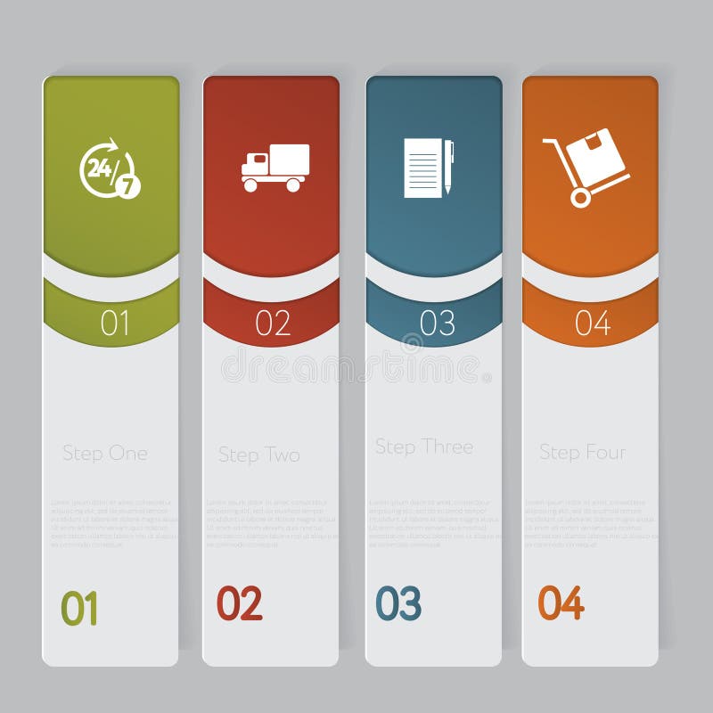 Infographic. Design Number Banners Template Graphic or Website Layout ...