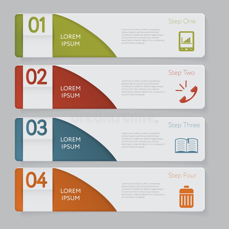 Infographic. Design Number Banners Template Graphic or Website Layout ...