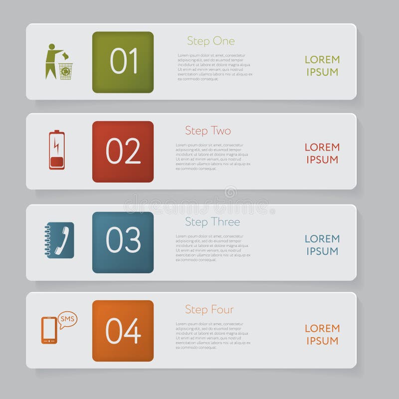 Infographic. Design Number Banners Template Graphic or Website Layout ...