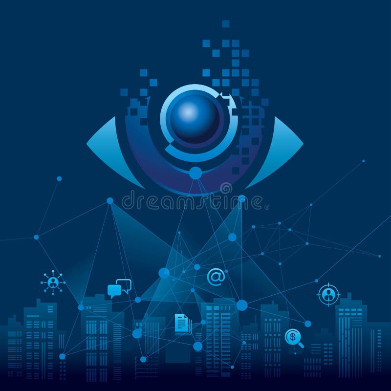 Vision Dark Blue stock vector. Illustration of design - 203402056