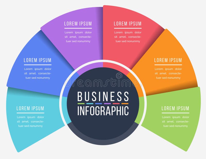 Infographic Design 6 Options, Objects, Elements or Steps Infographics ...