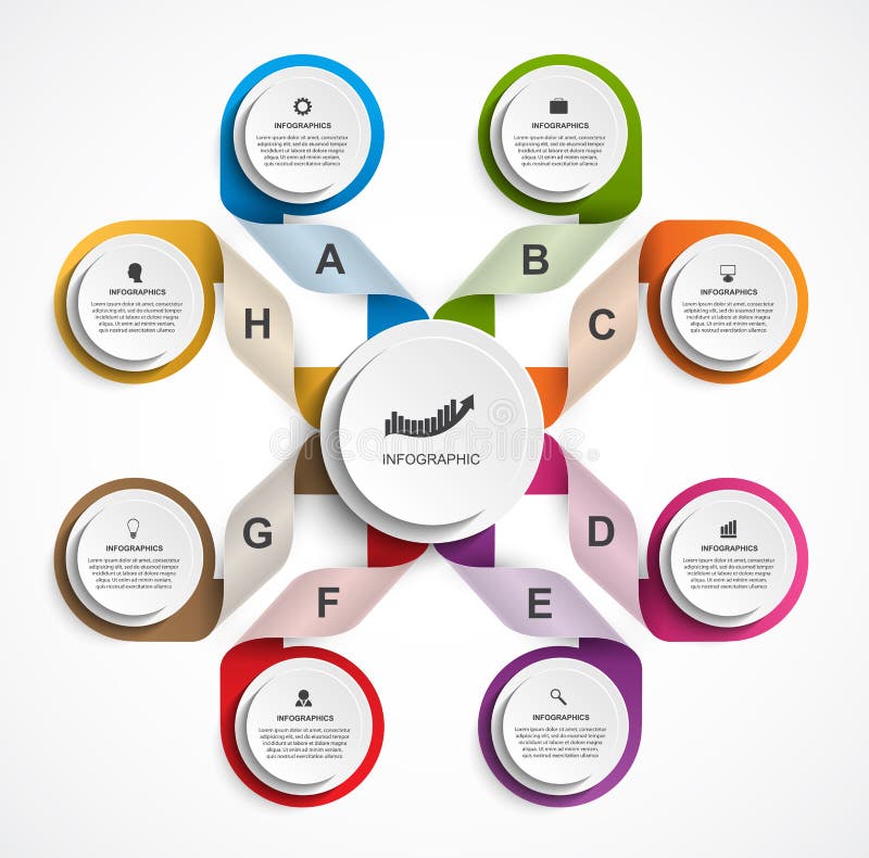 Infographic Design Organization Chart Template. Stock Vector ...