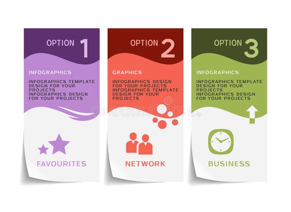 Infographic Design with Paper Flyers Stock Vector - Illustration of ...