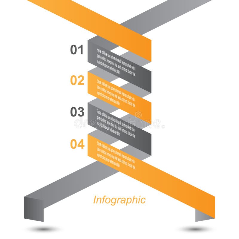 Business Step Paper and Numbers Design Template Stock Vector ...