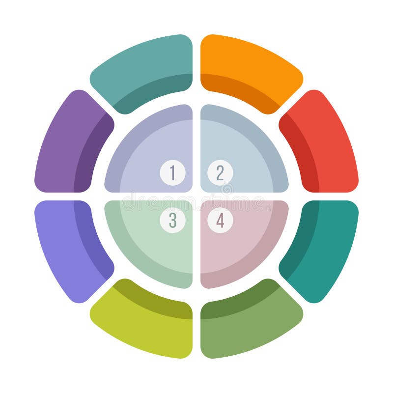 Infographic Design Round Template with Options, Steps or Parts Stock ...