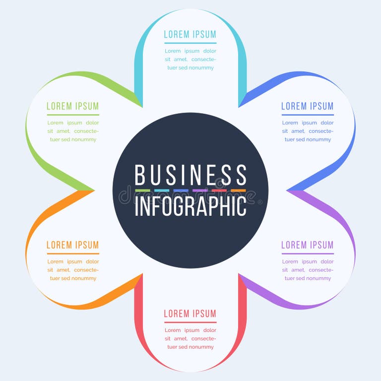 Infographic Design 6 Steps Business Information Stock Illustration ...