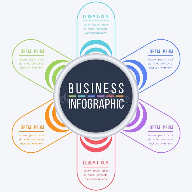 Infographic Design 6 Steps, Objects, Elements or Options Business ...
