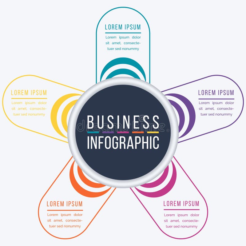 Infographic Design 5 Steps, Objects, Elements or Options Business ...