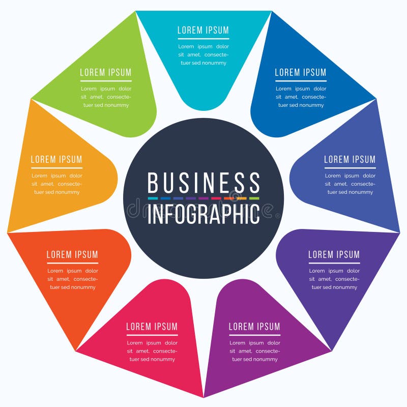 Infographic Design 9 Steps, Objects, Elements or Options Business ...