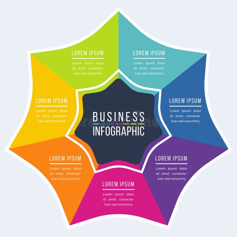 Infographic Design 7 Steps, Objects, Elements or Options Information ...