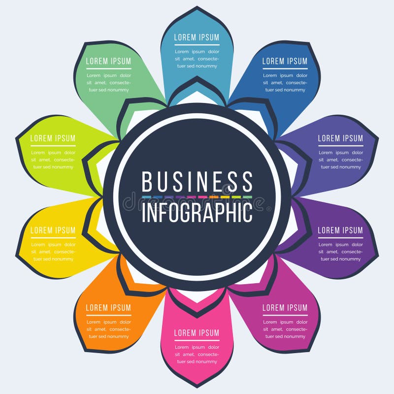 Infographic Design 10 Steps, Objects, Options or Elements Business ...