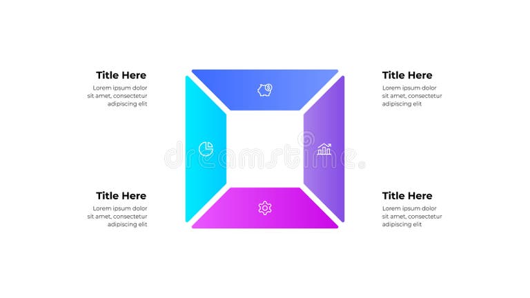 Infographic Design with 4 Steps To Represent Processes and Solutions ...