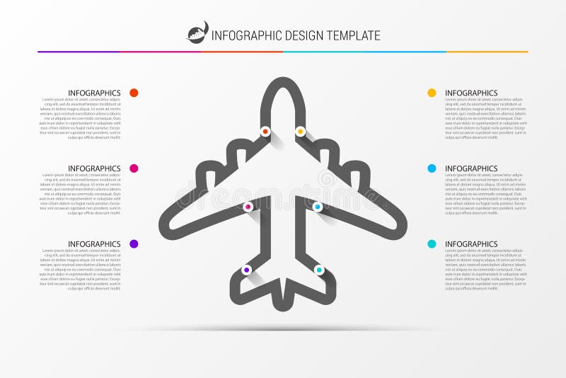 Infographic Design Template. Airplane. Travel Concept Stock Vector ...