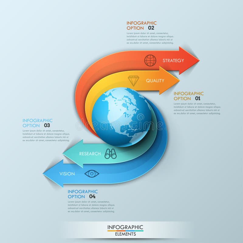 Central numbered template. stock vector. Illustration of middle - 44890152