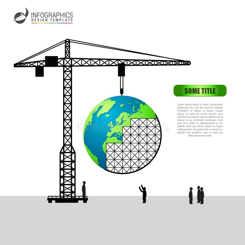 Earth with Building City. Business Infographic Concept Stock Vector ...
