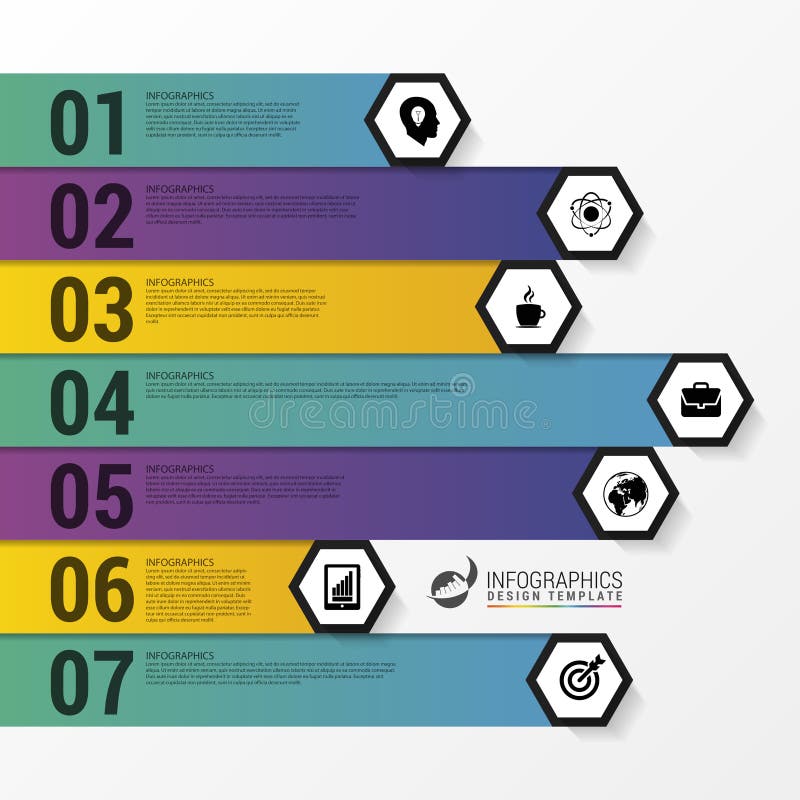 Design Bookmark Template. Infographics Timeline Stock Vector ...