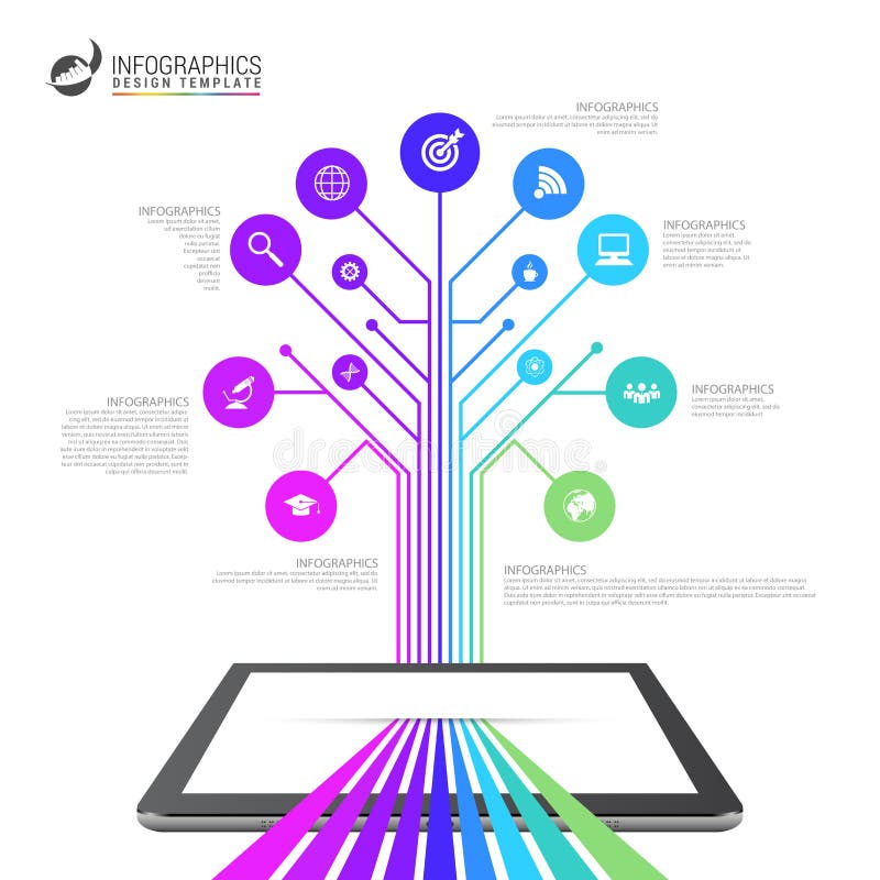 Infographic Network Concept. Modern Business Template Stock Vector ...