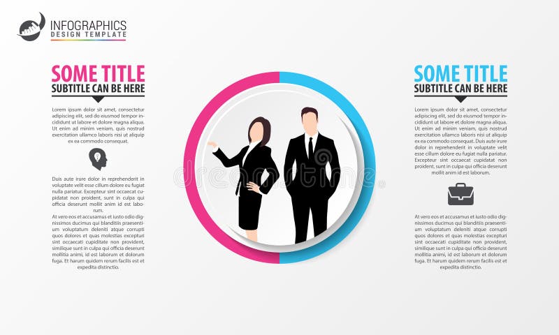Infographic Design Template with Business People. Vector Stock Vector ...