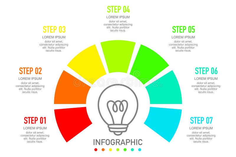 Infographic Design Template. Creative Concept Speedometer with 7 Steps ...
