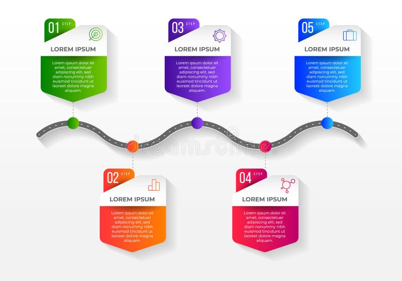 Timeline Graph Chart, Workflow Business Presentation Template ...