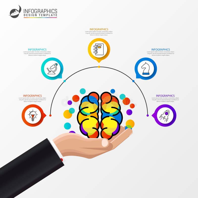 Infographic Design Template. Creative Concept with 5 Steps Stock Vector ...